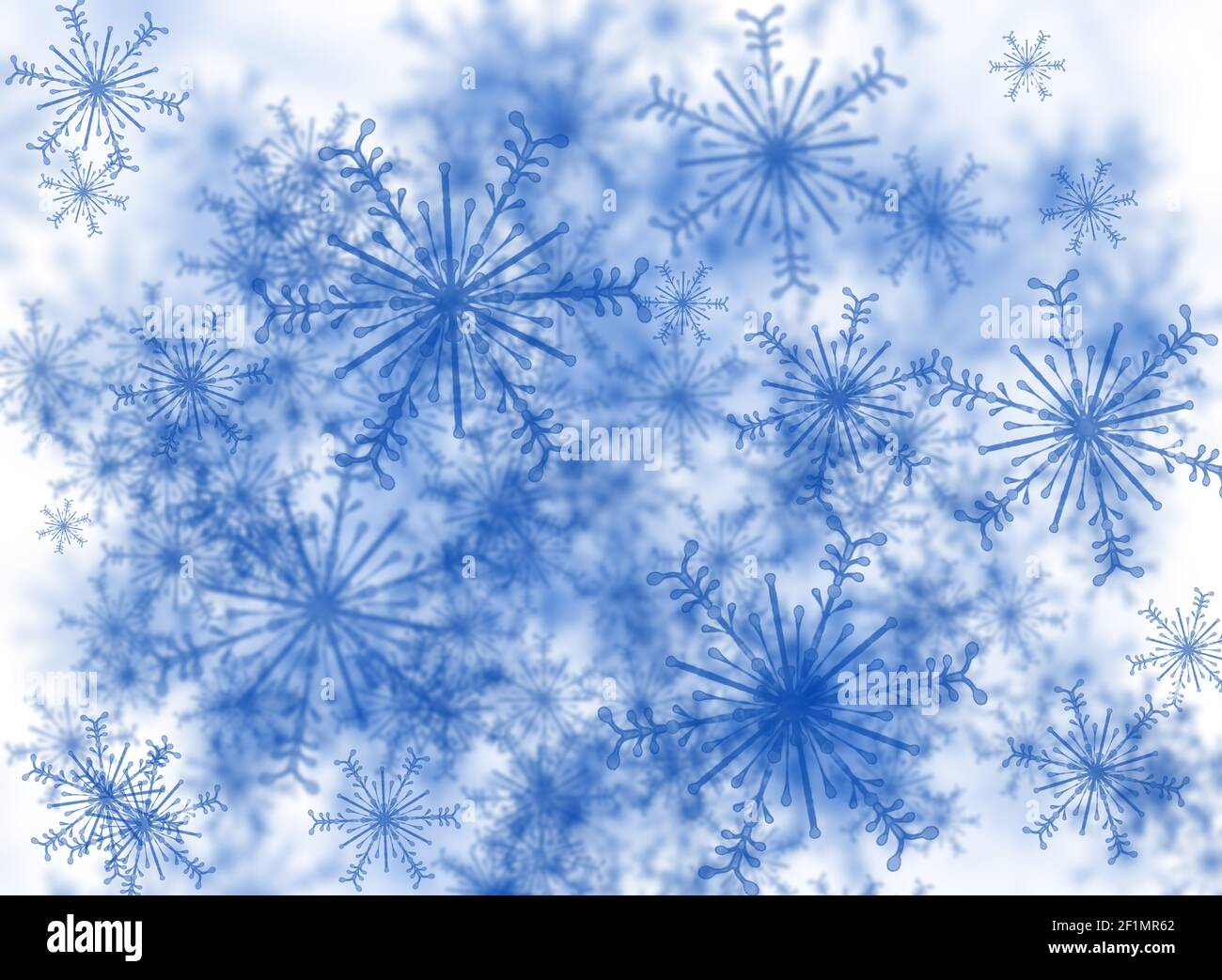 Blue abstract snowflakes background hi-res stock photography and images ...