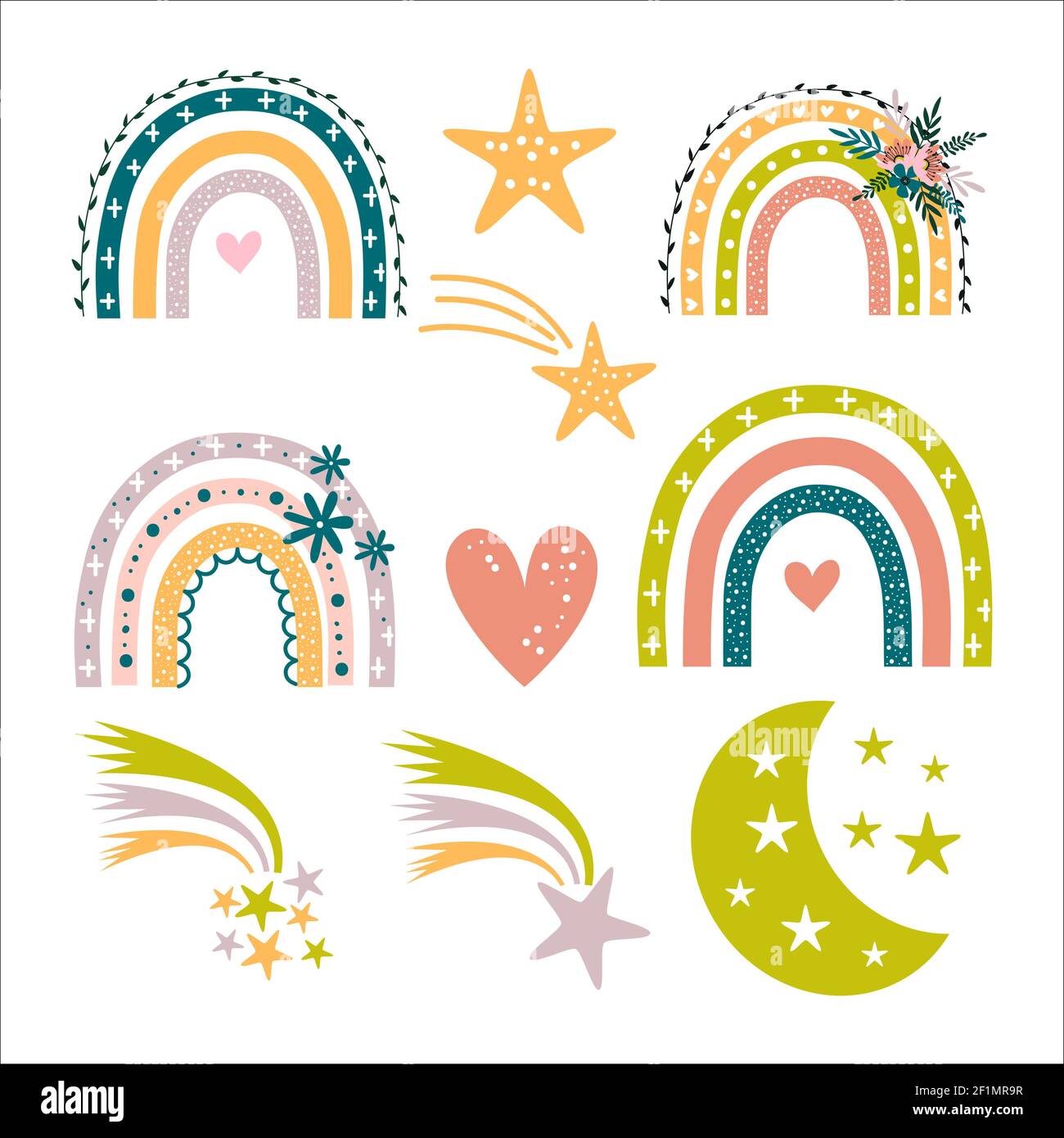 Hand Drawn Rainbows High Resolution Stock Photography and Images - Alamy