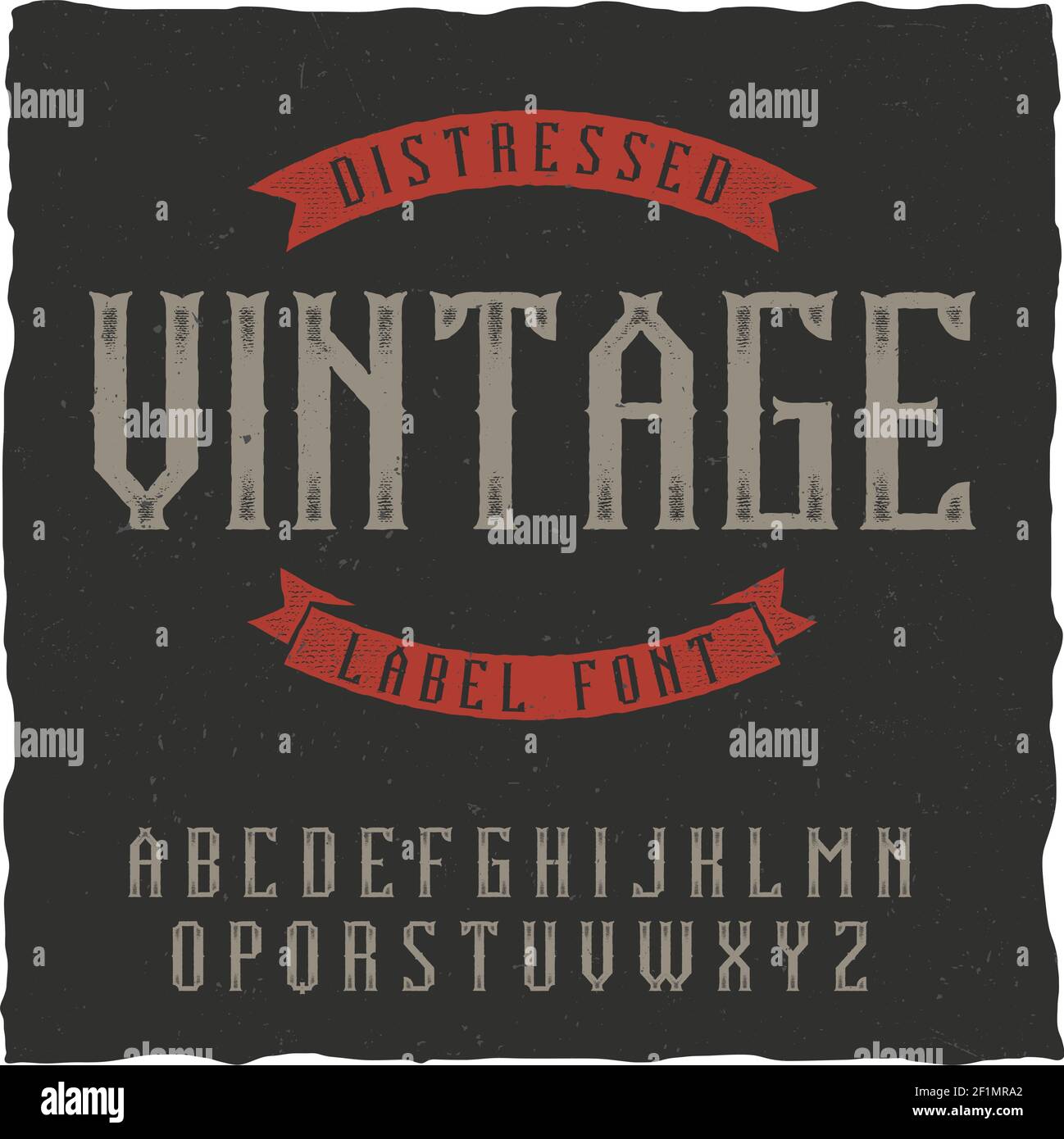 Vintage label font. Good to use in any classic label design Stock ...