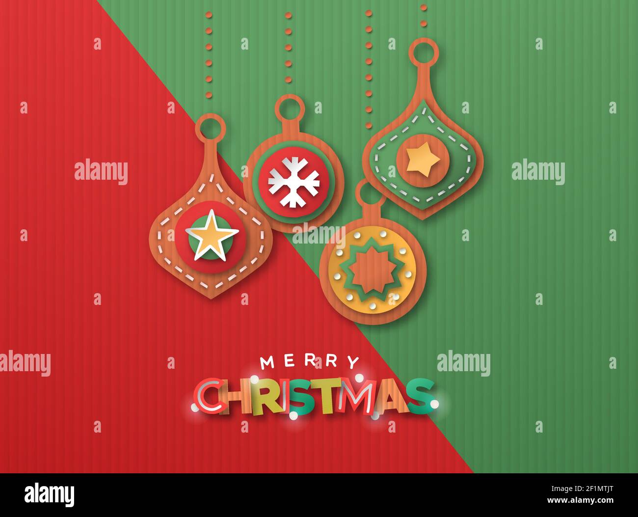 Colorful handmade paper christmas Stock Vector Images - Alamy