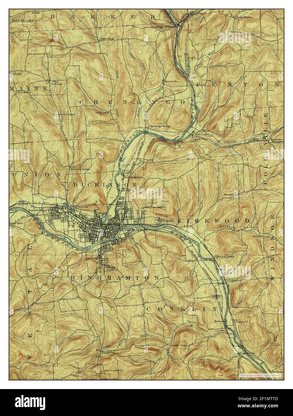 Map of binghamton hi-res stock photography and images - Alamy