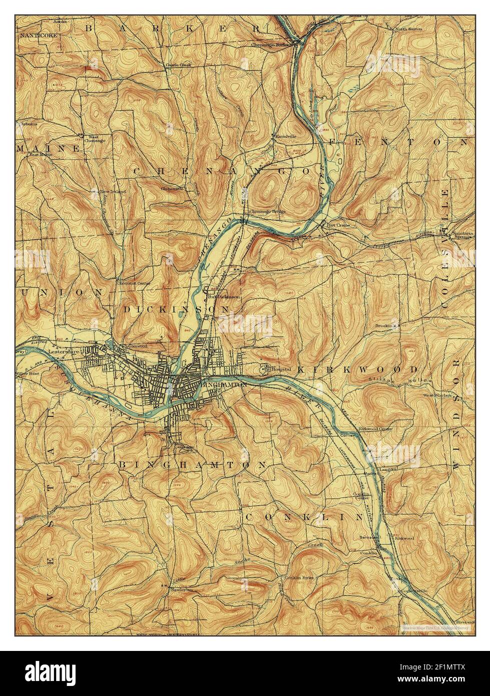 Map of binghamton hi-res stock photography and images - Alamy