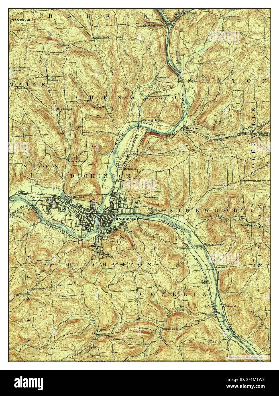 Binghamton new york map Cut Out Stock Images & Pictures - Alamy