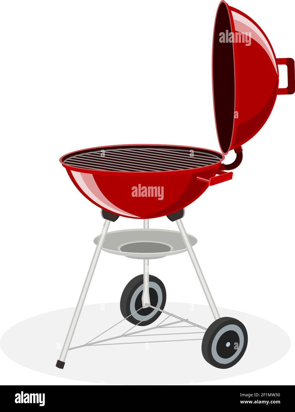 Round barbecue grill Stock Vector Image & Art - Alamy
