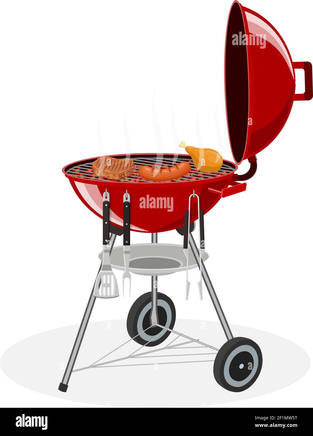 Coal stove cooking illustration Stock Vector Images - Alamy