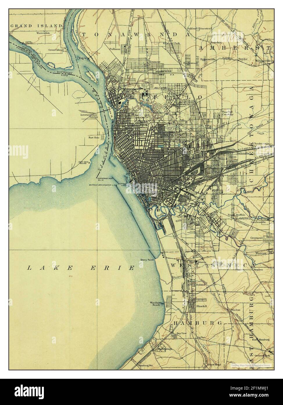 Map of buffalo 1901 hi-res stock photography and images - Alamy