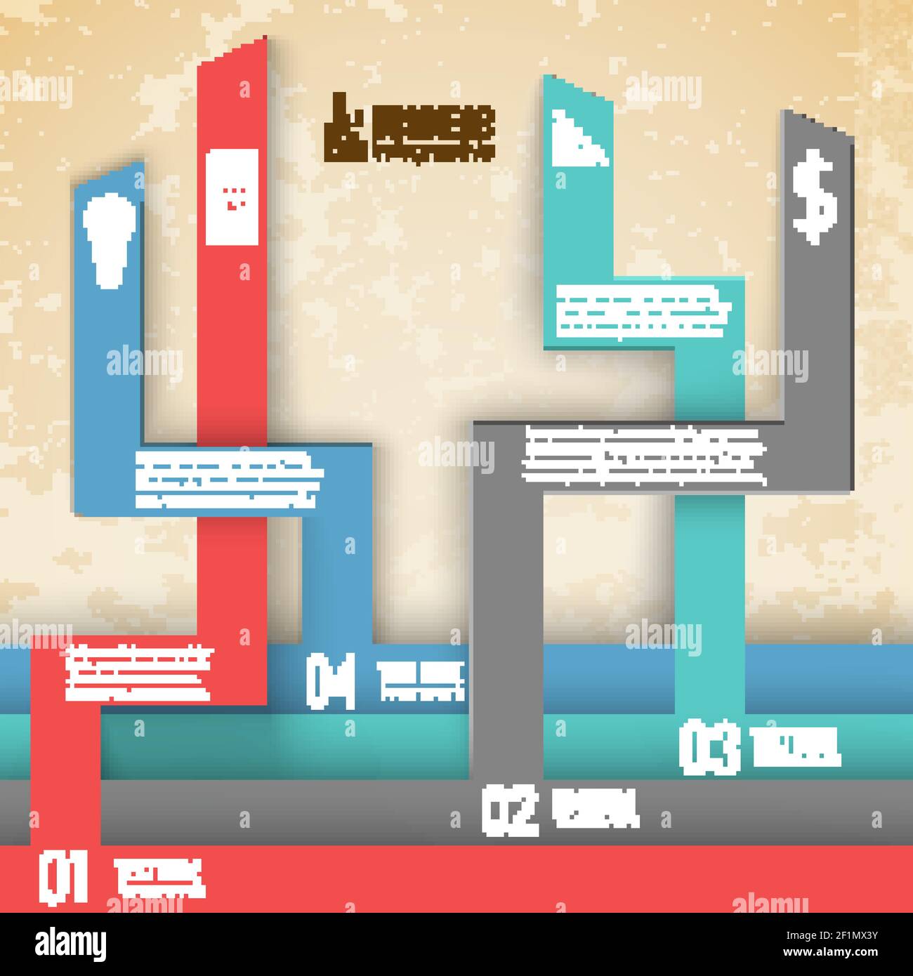 Teamwork business infographics with vertical numbered tabs and white ...
