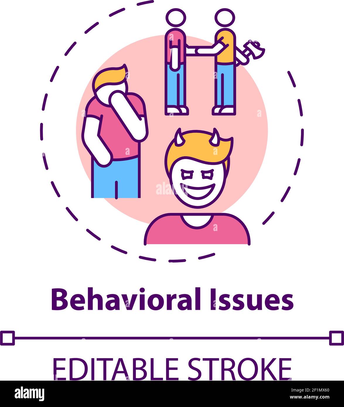 Behavioral issues concept icon Stock Vector Image & Art - Alamy