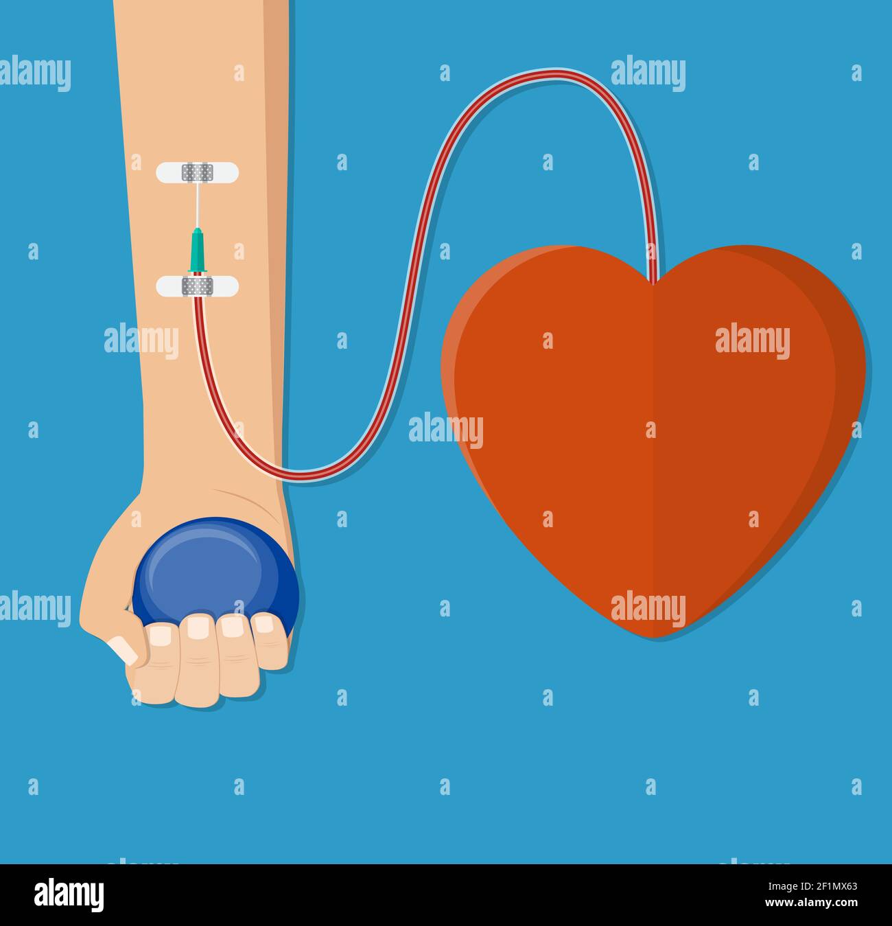 Hand of donor with heart Stock Vector Image & Art - Alamy