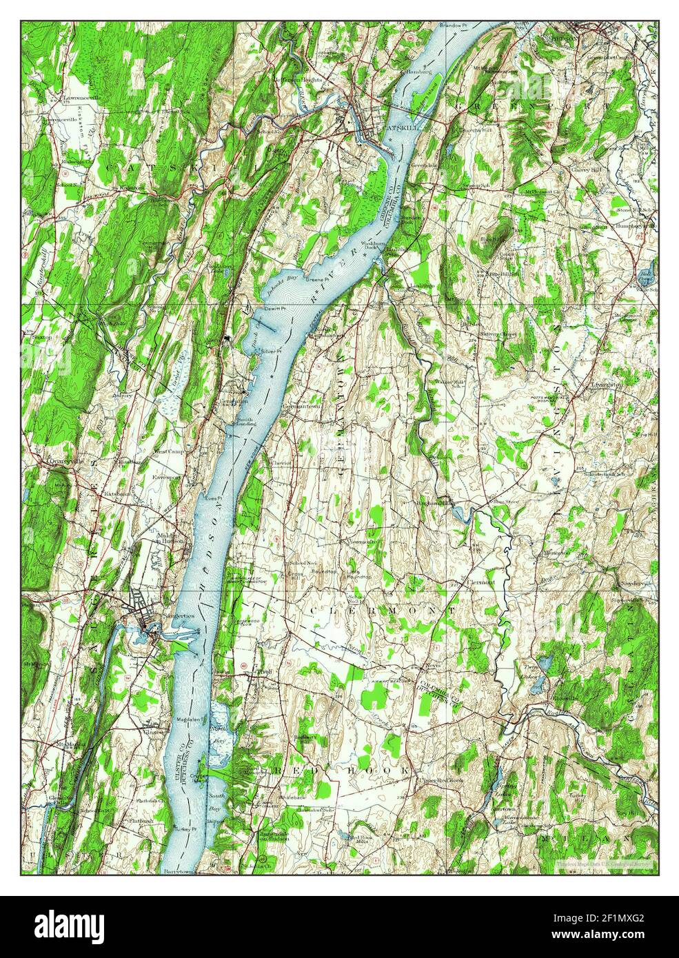 Vintage map of catskill hi-res stock photography and images - Alamy