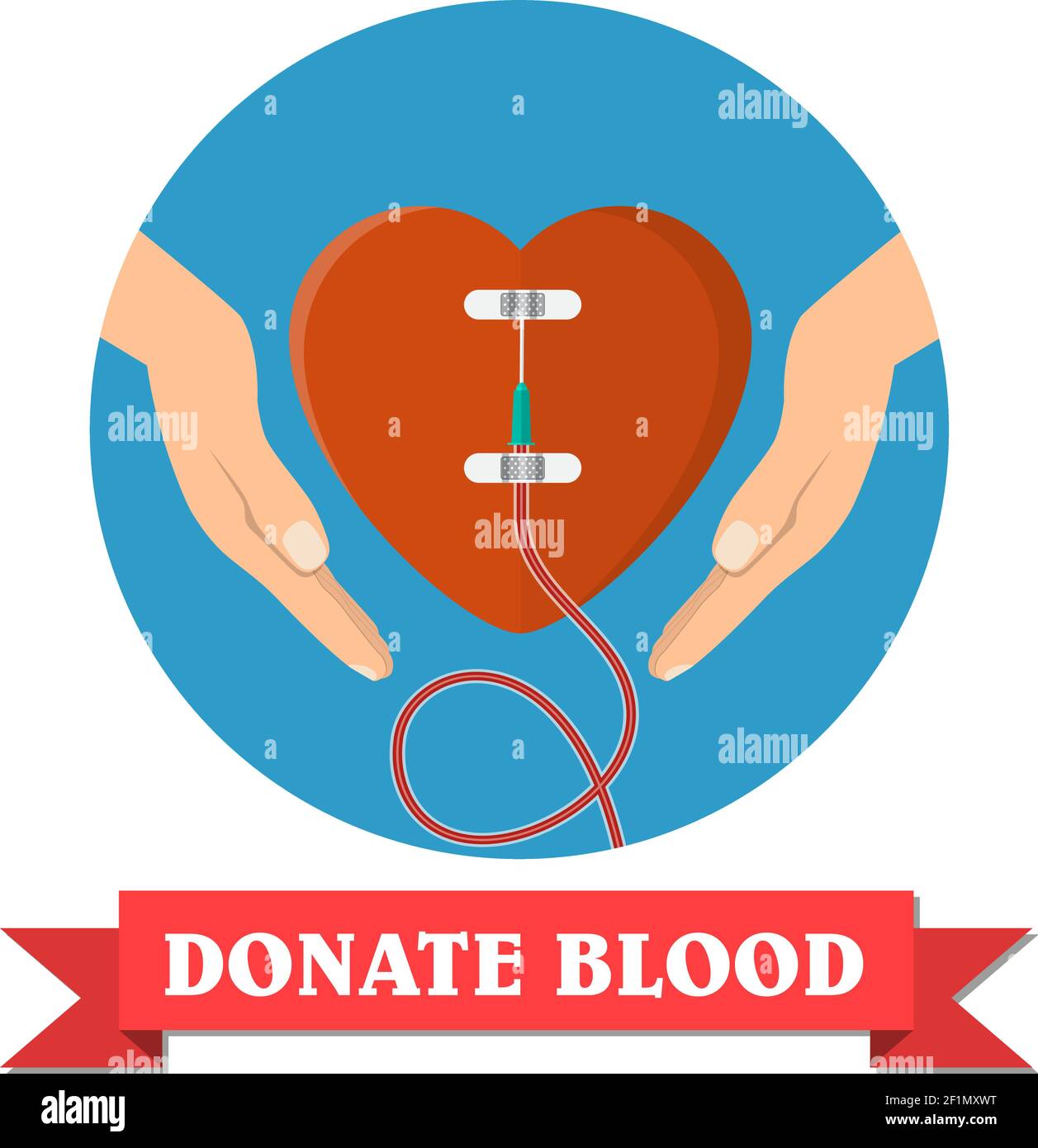 Hand of donor with heart Stock Vector Image & Art - Alamy