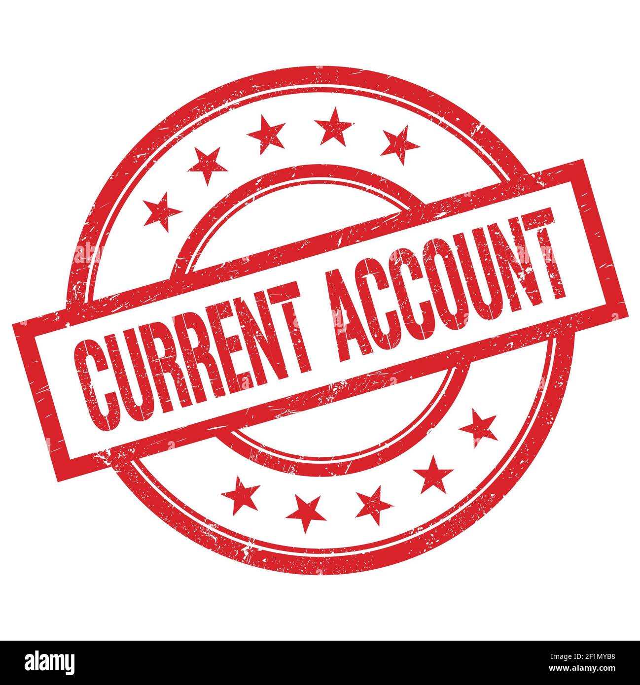 CURRENT ACCOUNT text written on red round vintage rubber stamp Stock ...
