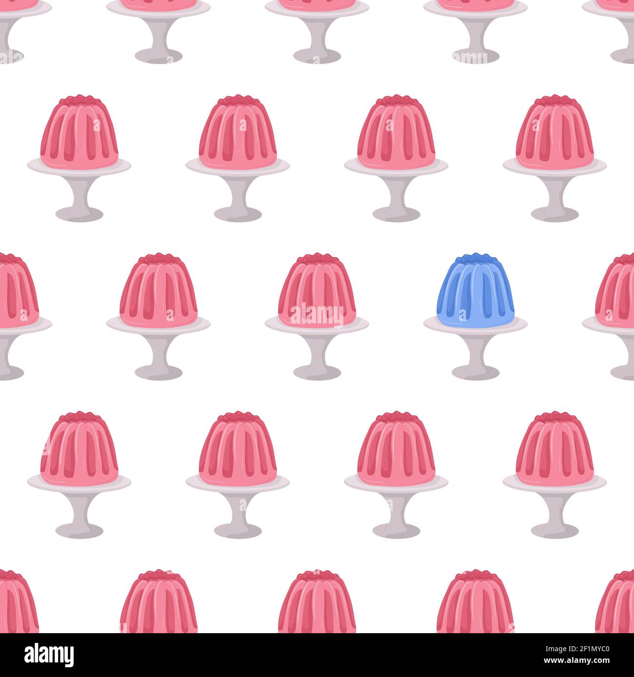 Cartoon seamless pattern for fabric design with pink jelly on stand ...