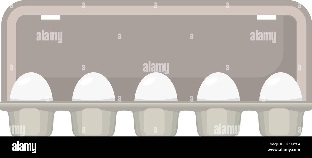 Open egg box fresh raw Stock Vector Images - Alamy