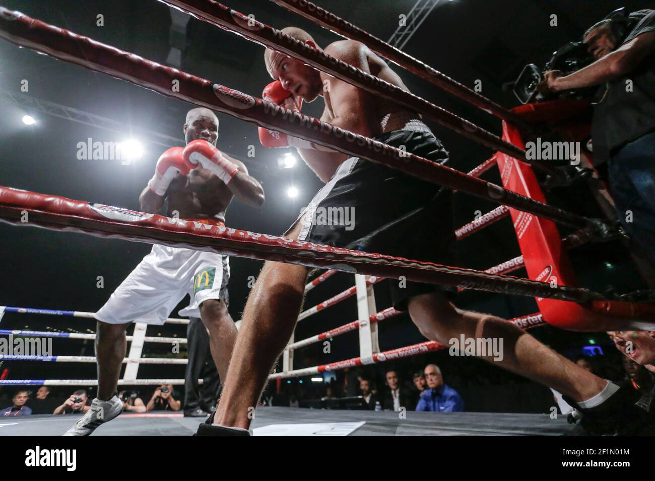French boxing 42 years old champion Jean Marc Mormeck fights against 25 ...
