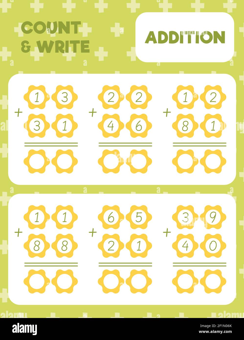 Math worksheet practice print page. Double digit addition. Column ...