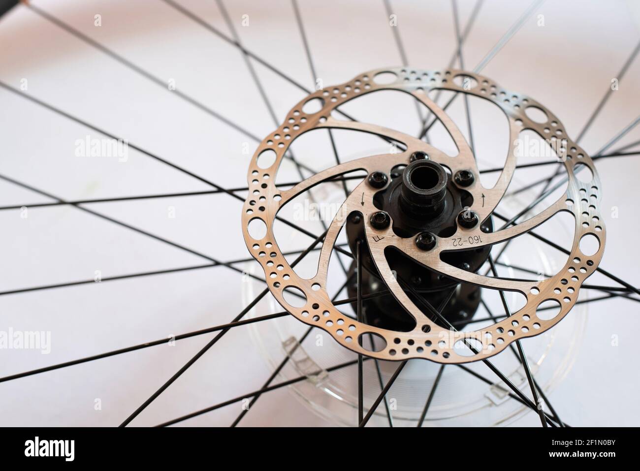 Bicycle brake disc on white background. Concept of safety Stock Photo ...