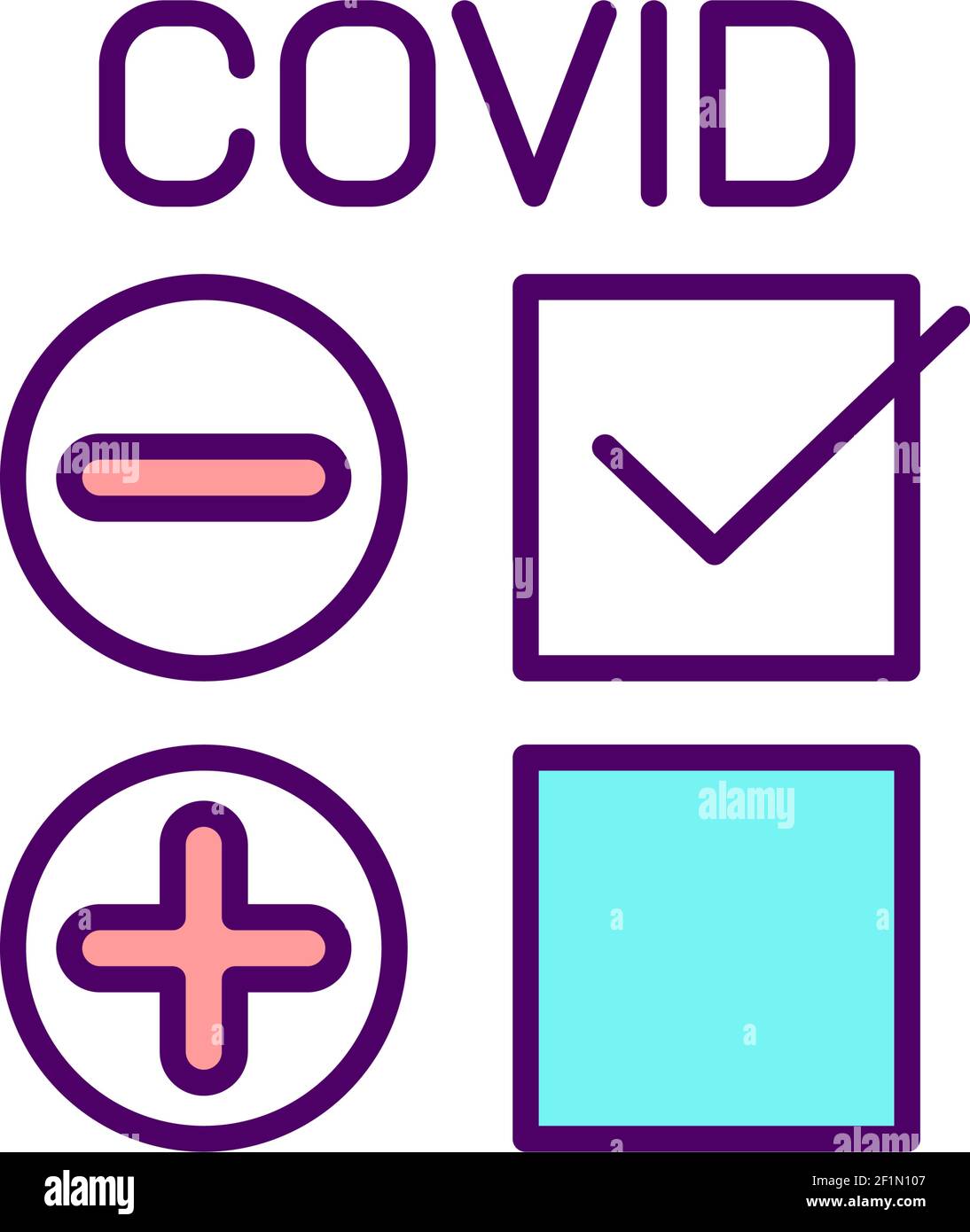 Negative coronavirus test RGB color icon Stock Vector Image & Art - Alamy