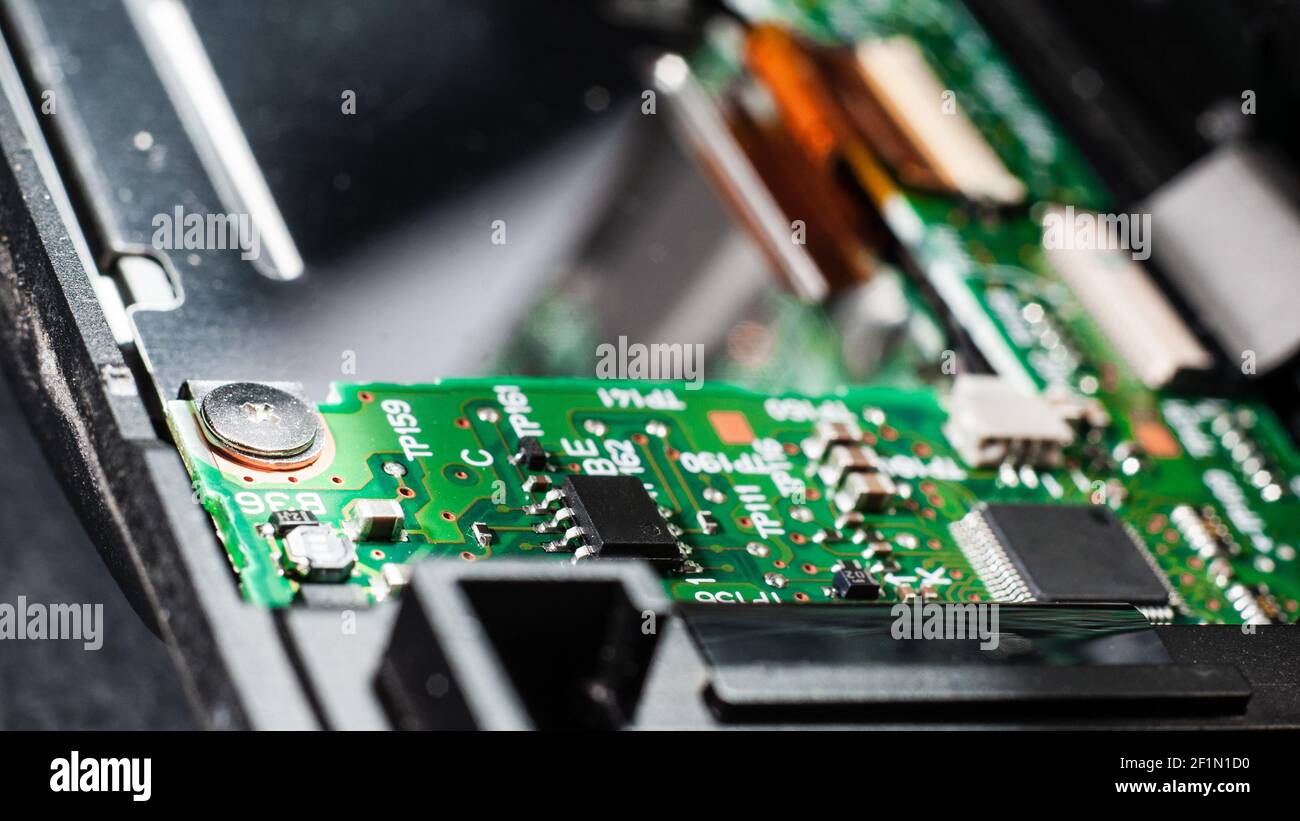 Programmable electronic chip close-up, macro photography Stock Photo ...