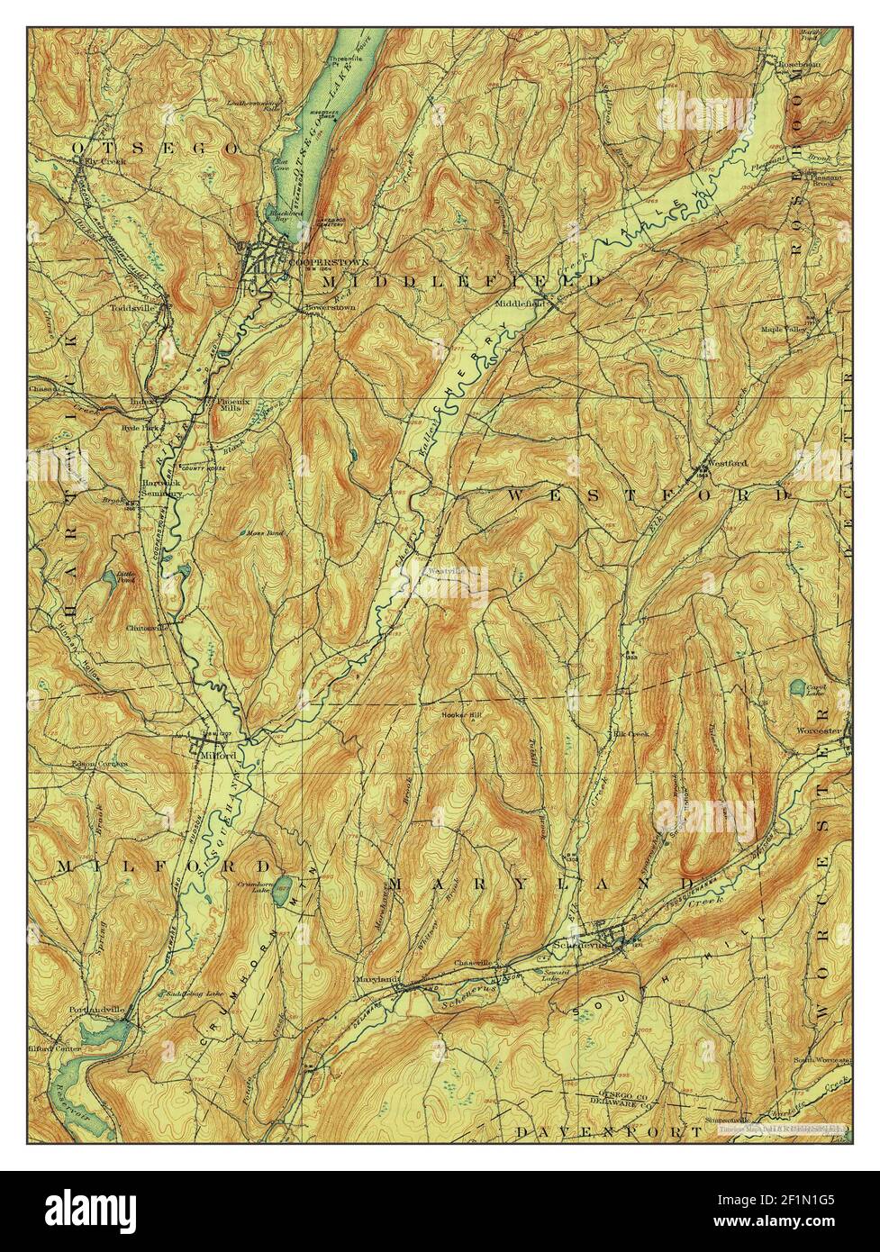 Map of cooperstown hi-res stock photography and images - Alamy