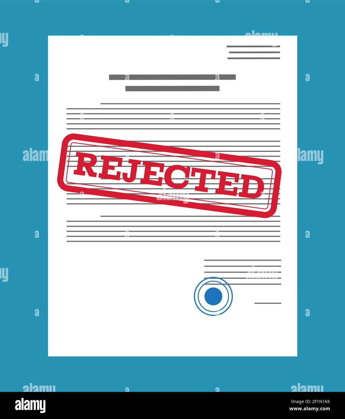 Rejected paper document Stock Vector Image & Art - Alamy