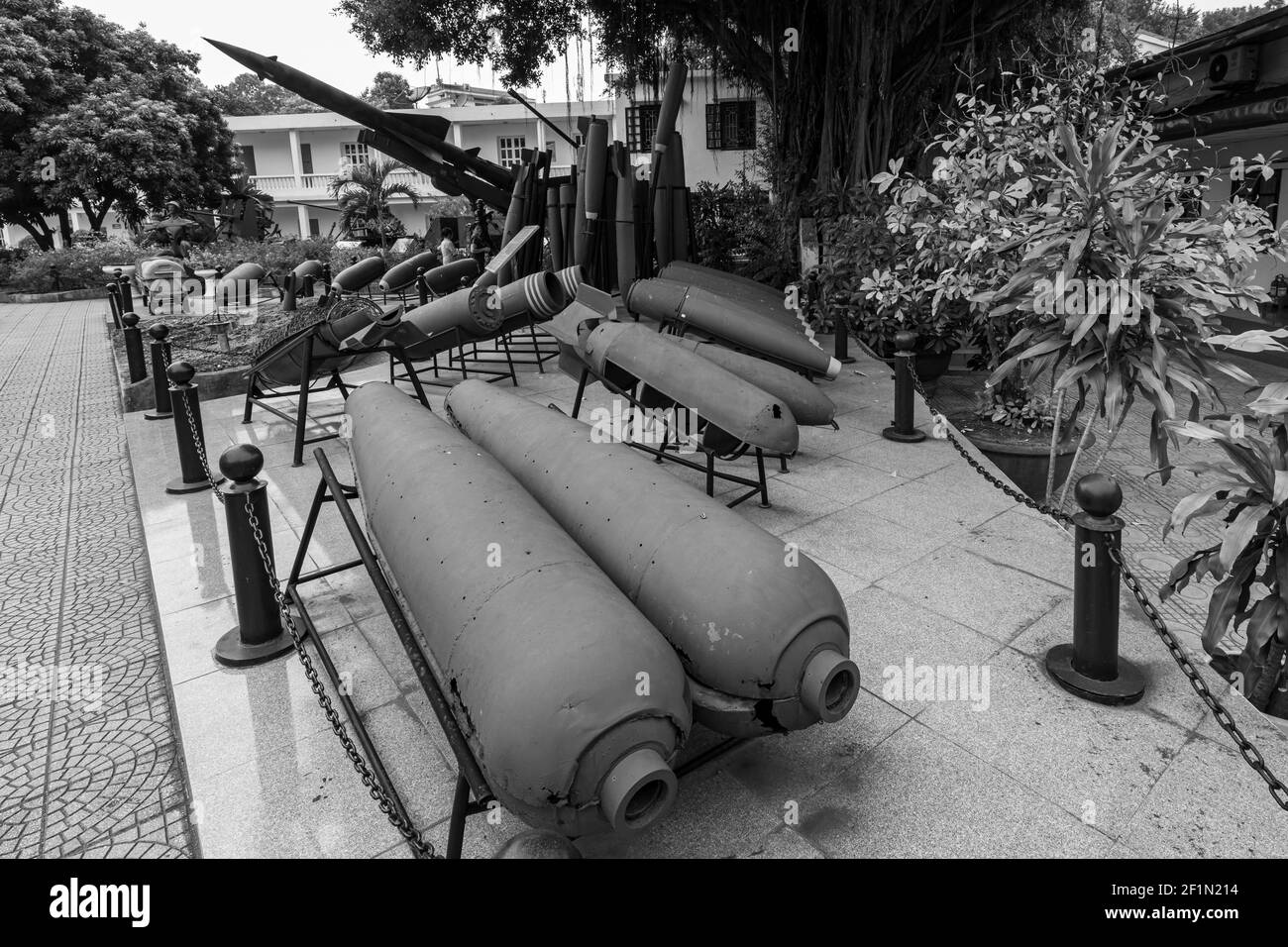 Weapons of the Vietnam War in Hanoi in Vietnam Stock Photo - Alamy