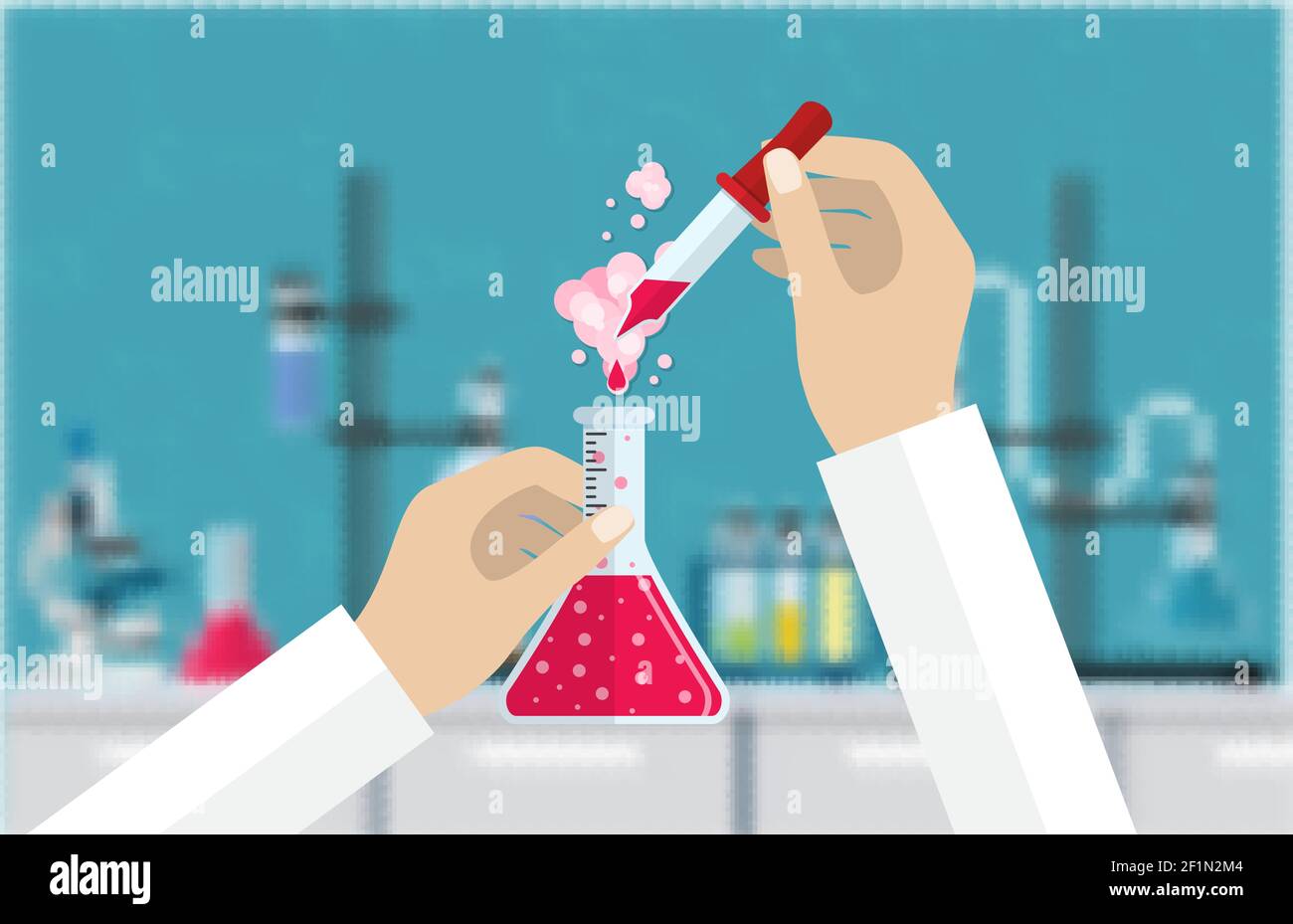 Science Experiment in laboratory Stock Vector Image & Art - Alamy