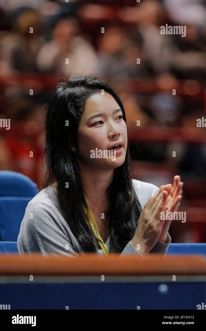 Daughter of Michael Chang, coach of Kei NISHIKORI (JPN) during the BNP ...