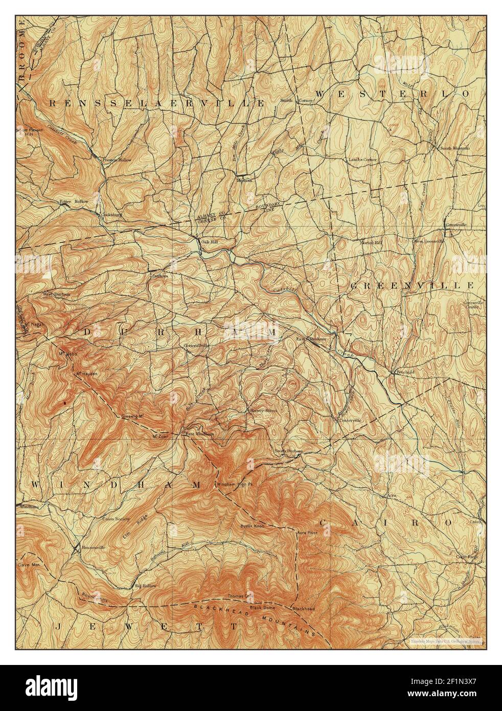 Map of durham new york hi-res stock photography and images - Alamy
