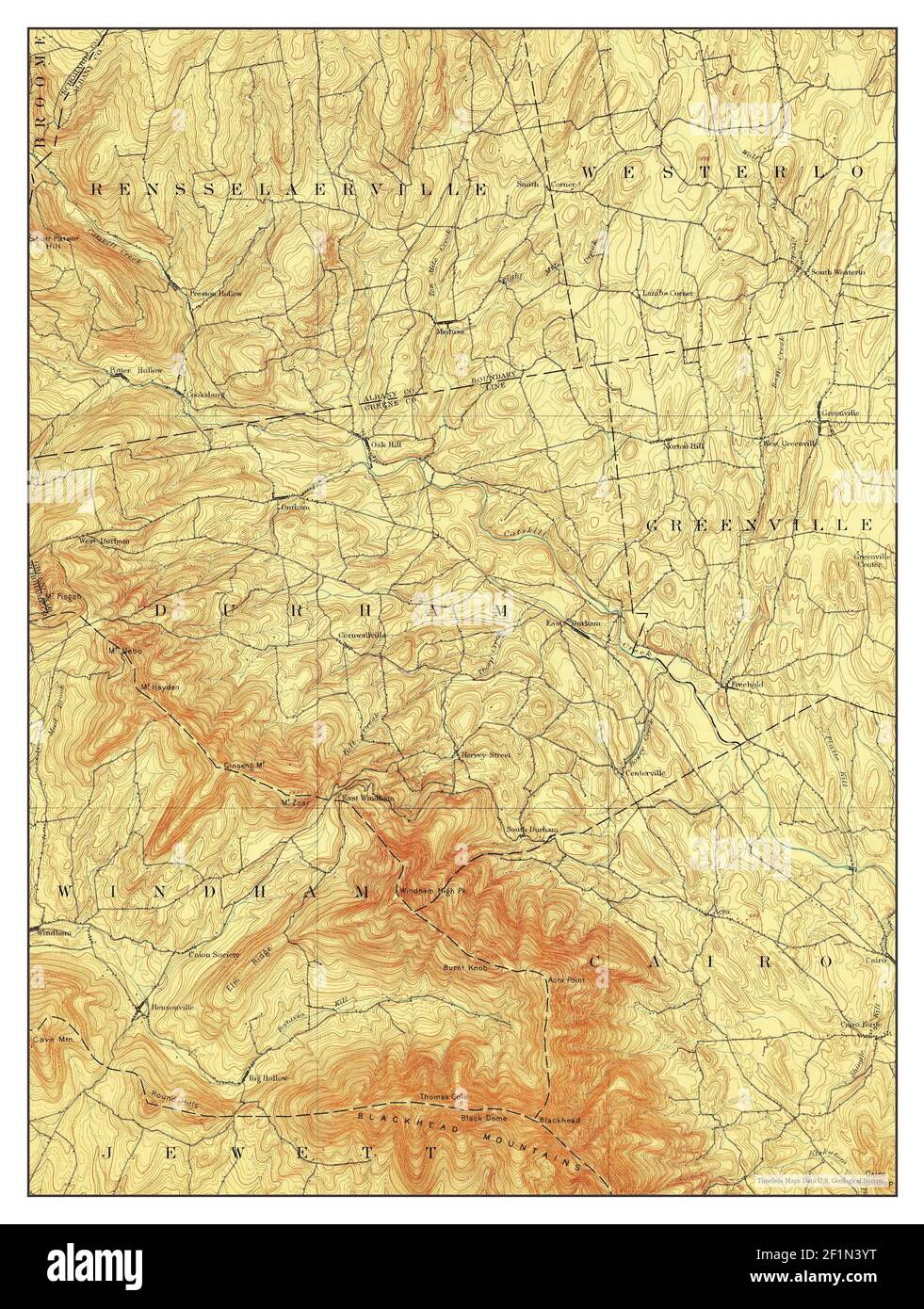 Map of durham new york hi-res stock photography and images - Alamy