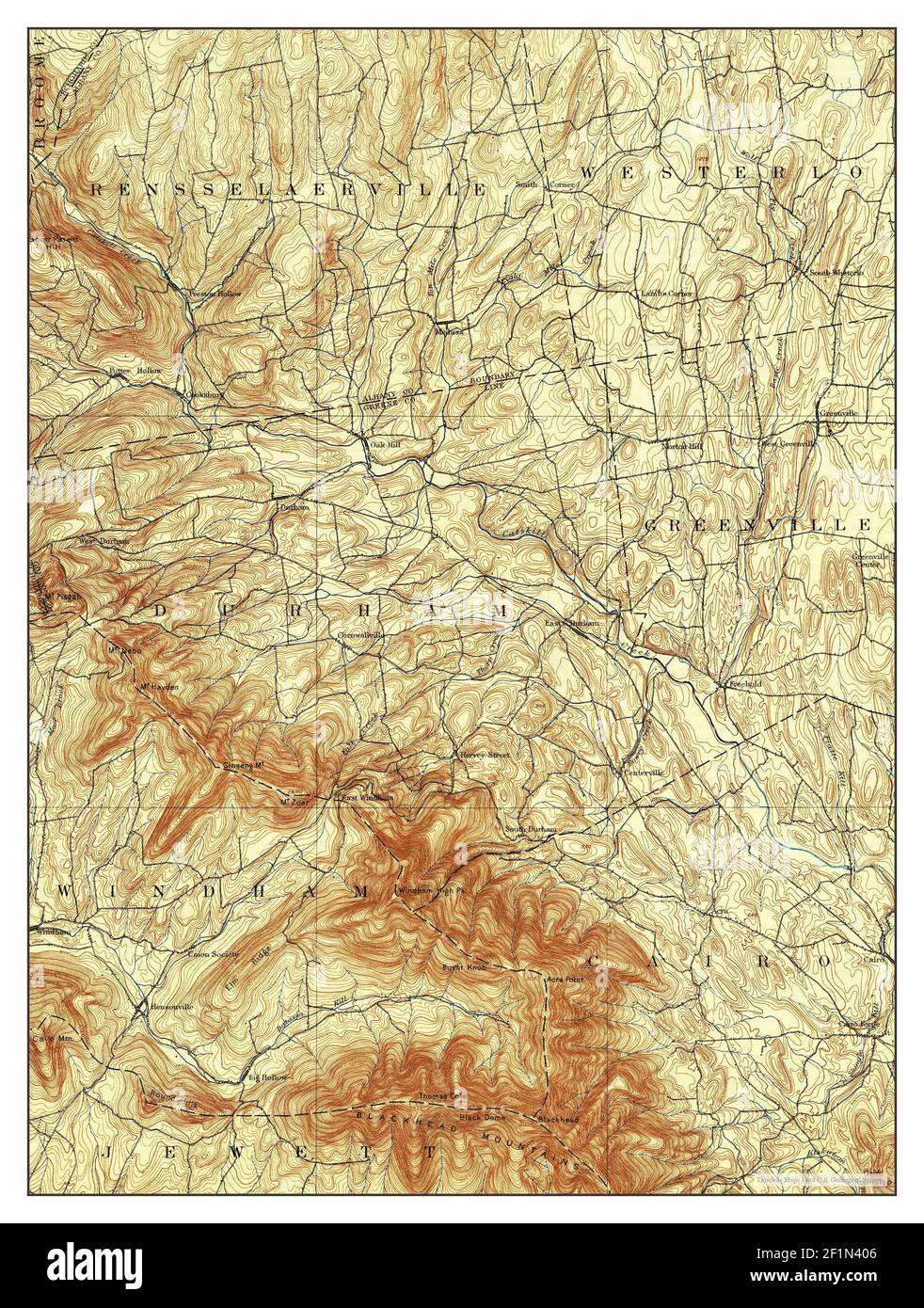 Map of durham new york hi-res stock photography and images - Alamy