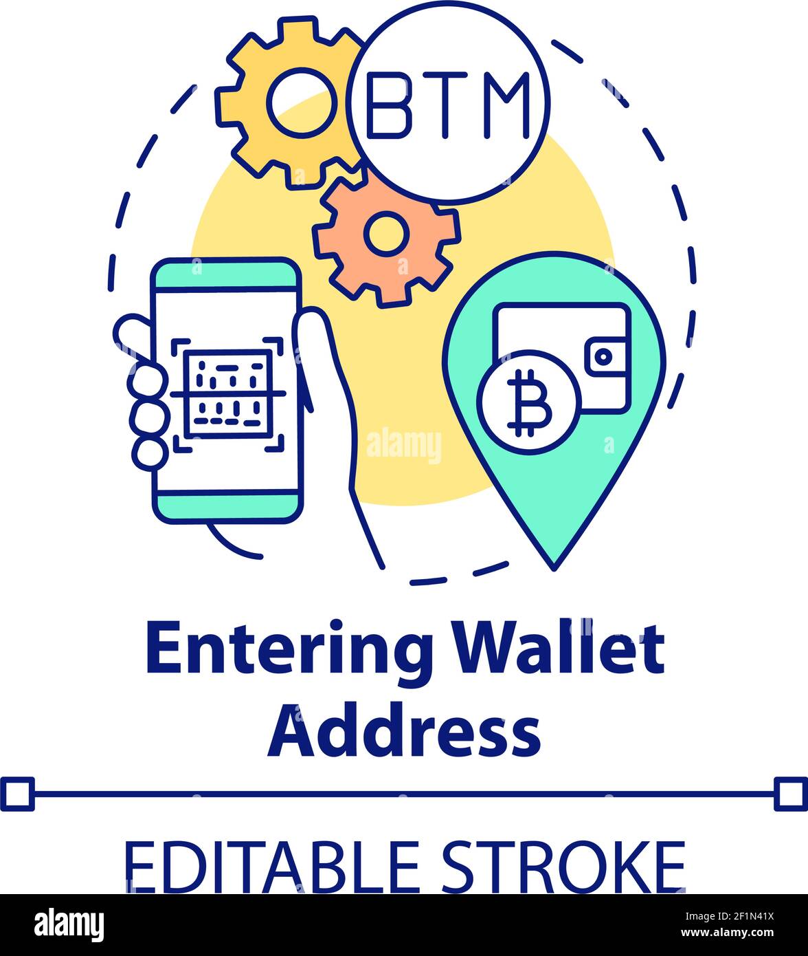 Entering wallet address concept icon Stock Vector Image & Art - Alamy