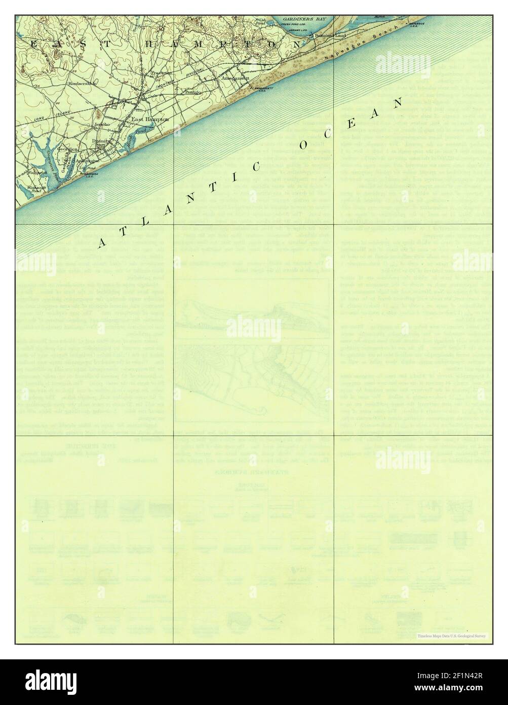 East Hampton, New York, map 1904, 1:62500, United States of America by ...