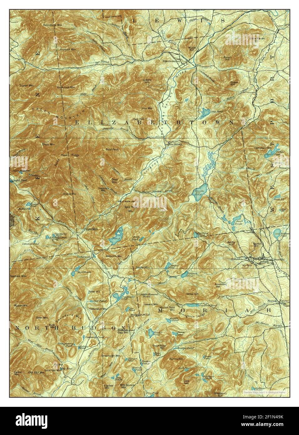 Map of elizabethtown new york hi-res stock photography and images - Alamy