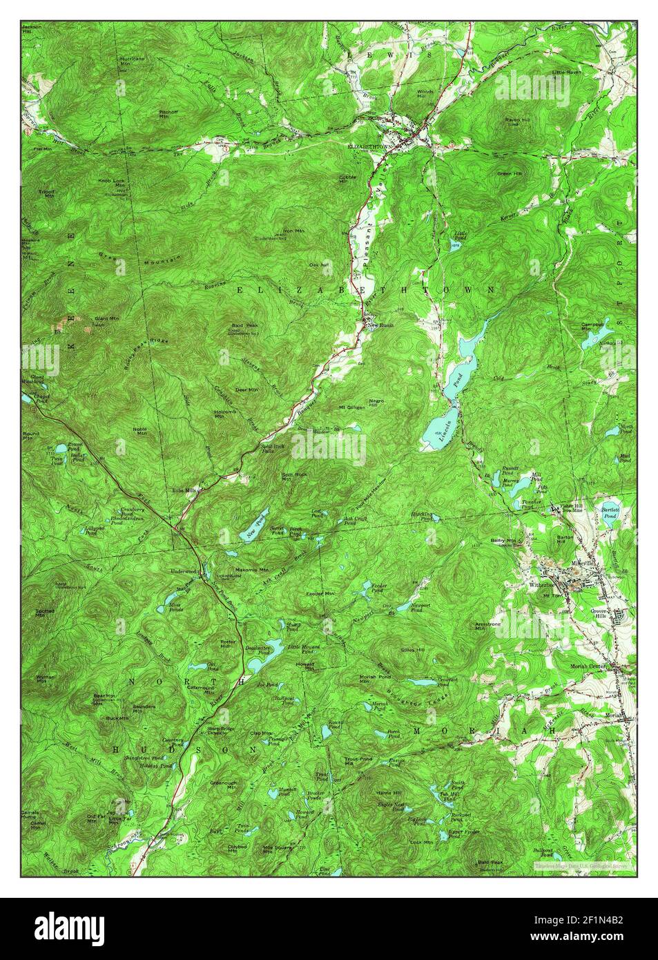 Map of elizabethtown new york hi-res stock photography and images - Alamy