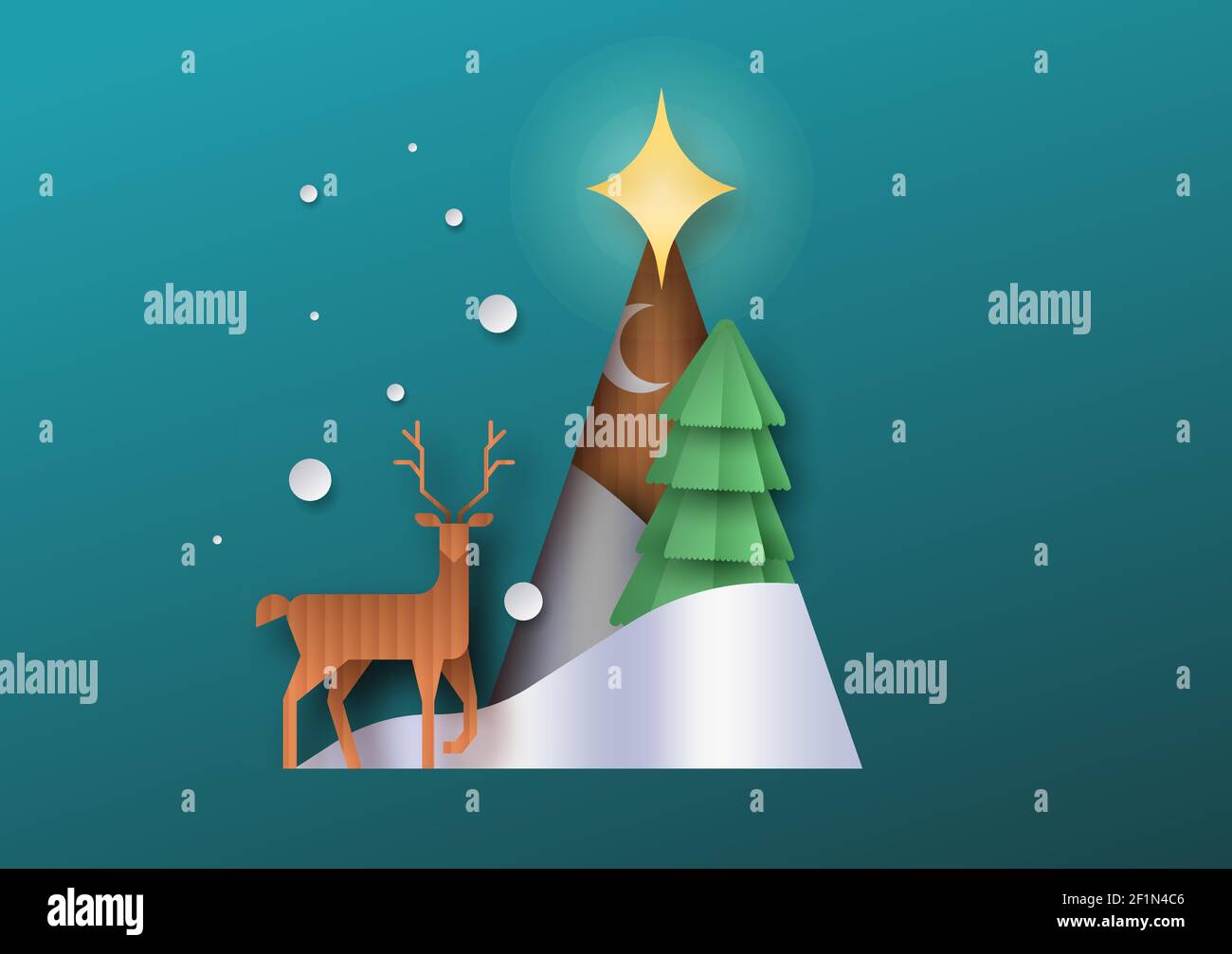 Christmas tree made cut Stock Vector Images - Alamy