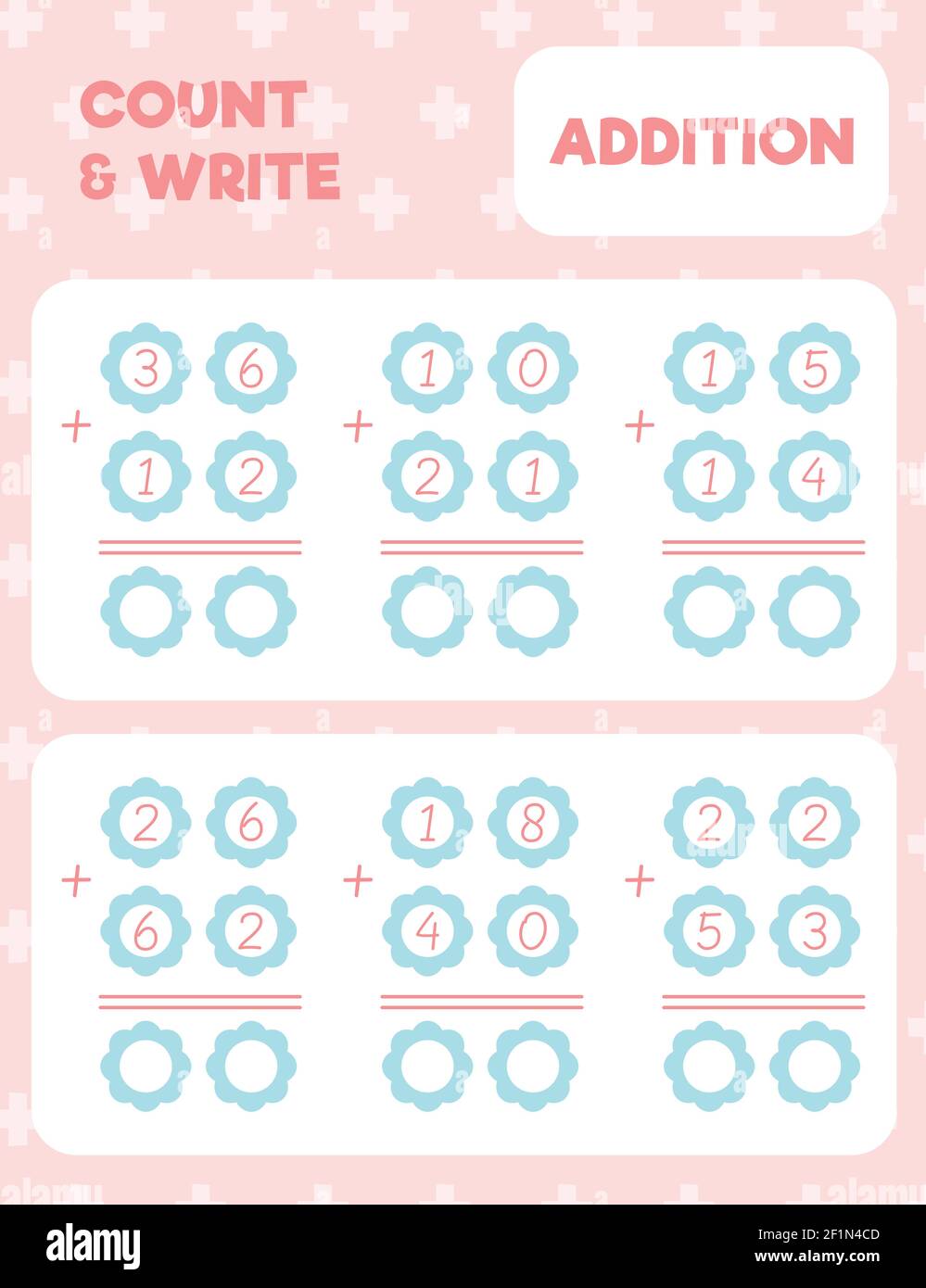 Math worksheet practice print page. Double digit addition. Column ...