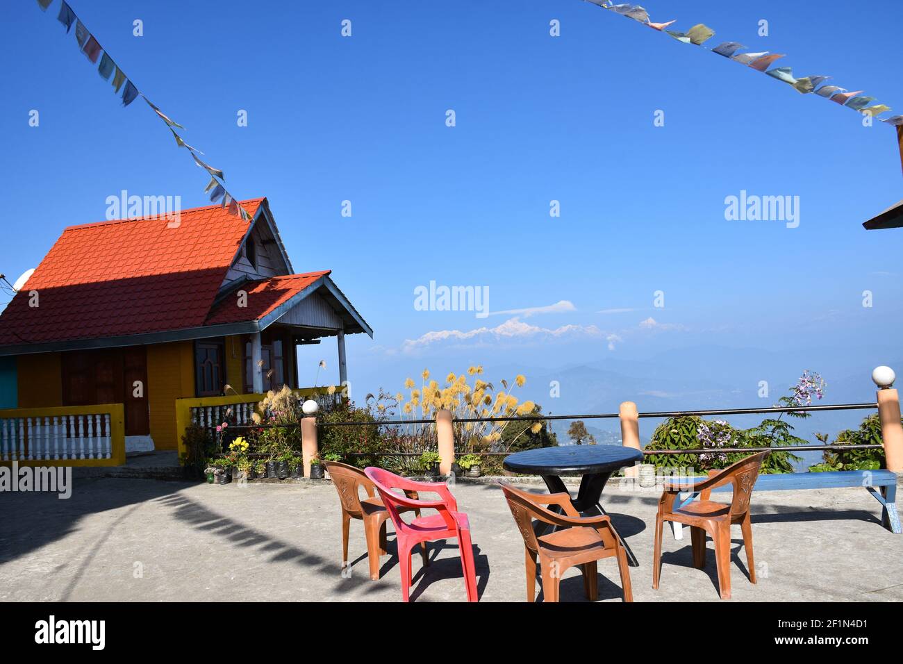 Kanchenjunga from Rishyap home stay , Kalimpong Stock Photo - Alamy