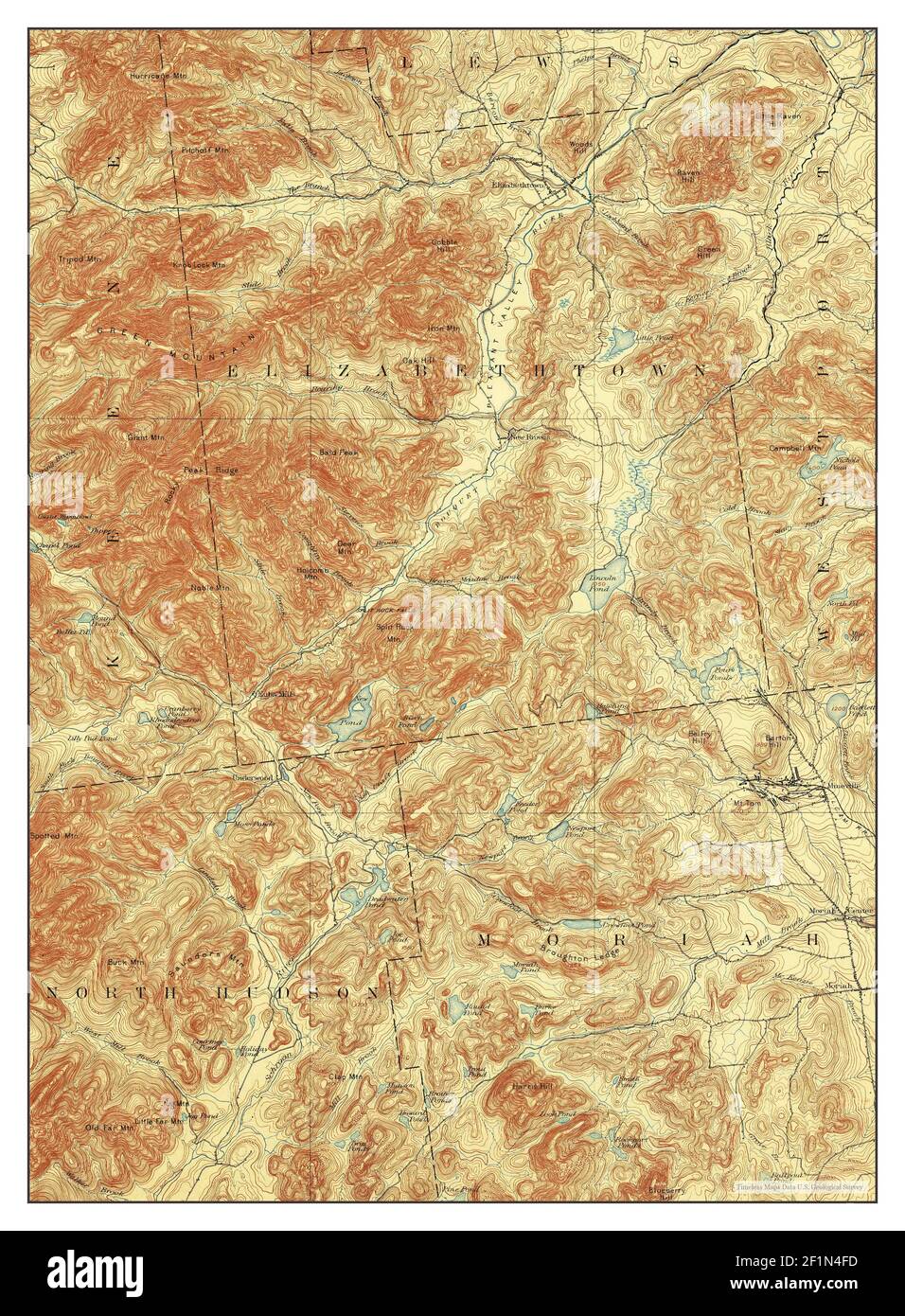 Map of elizabethtown new york hi-res stock photography and images - Alamy