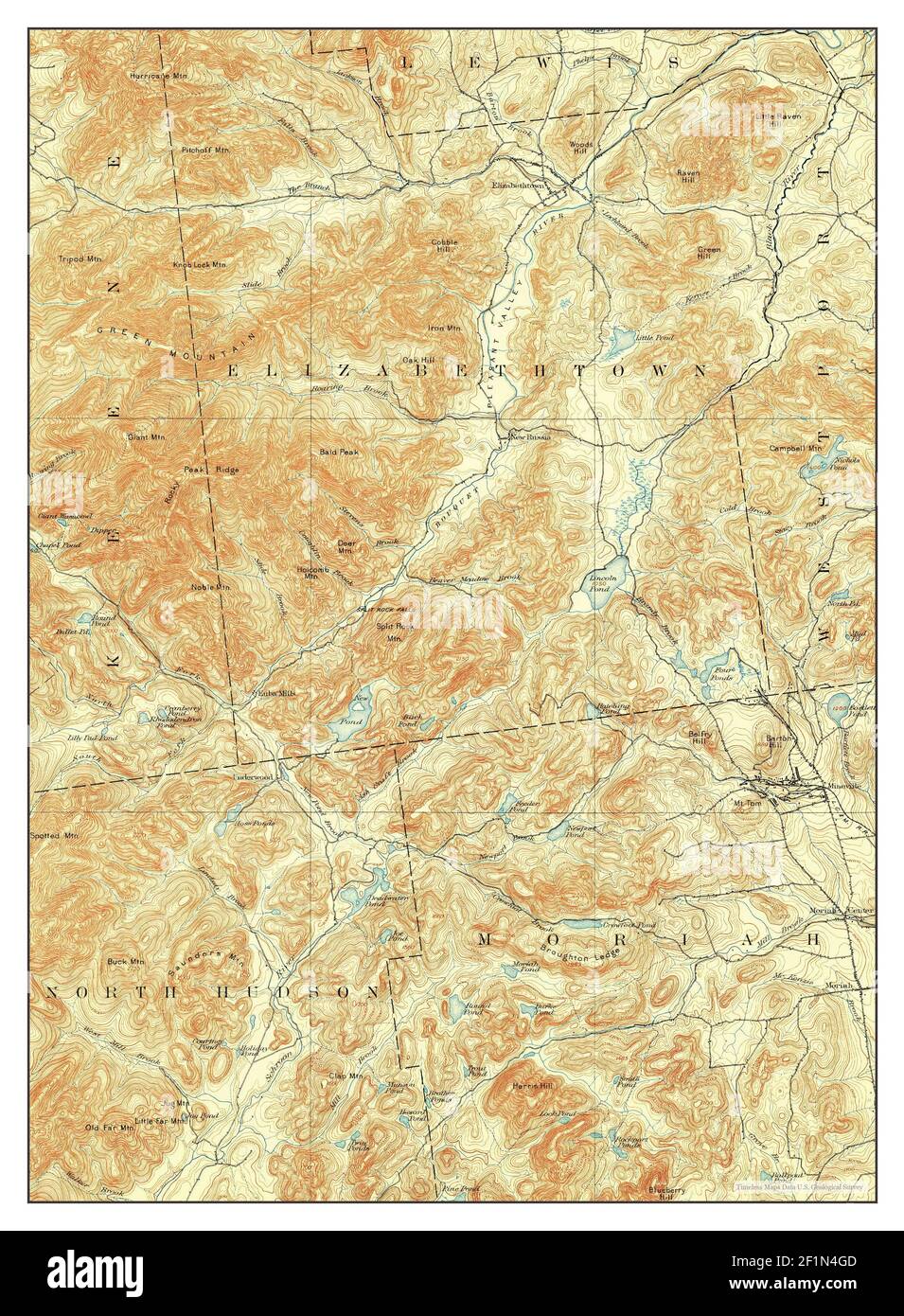 Map of elizabethtown new york hi-res stock photography and images - Alamy
