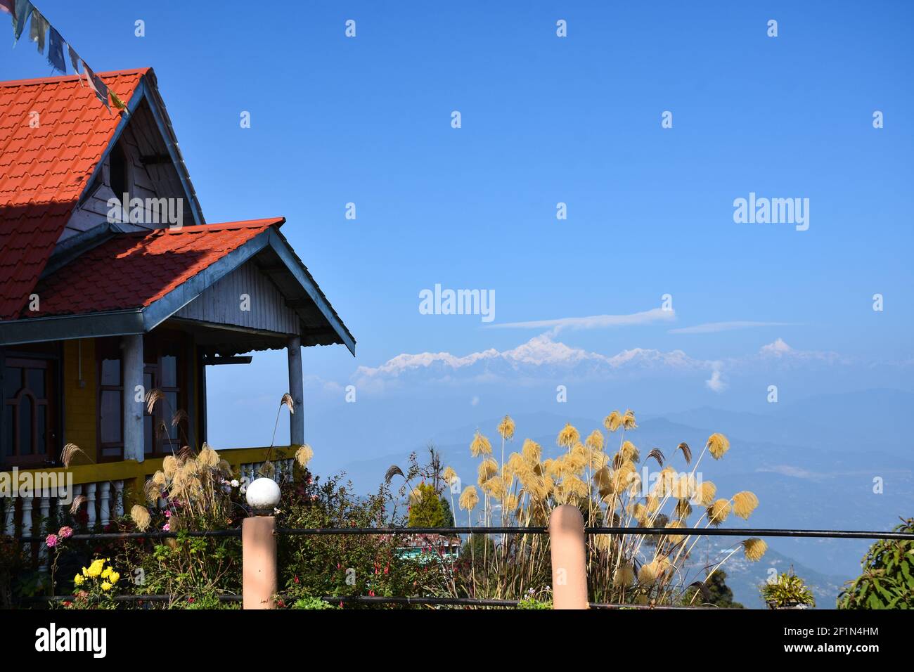 Kanchenjunga from Rishyap home stay , Kalimpong Stock Photo - Alamy