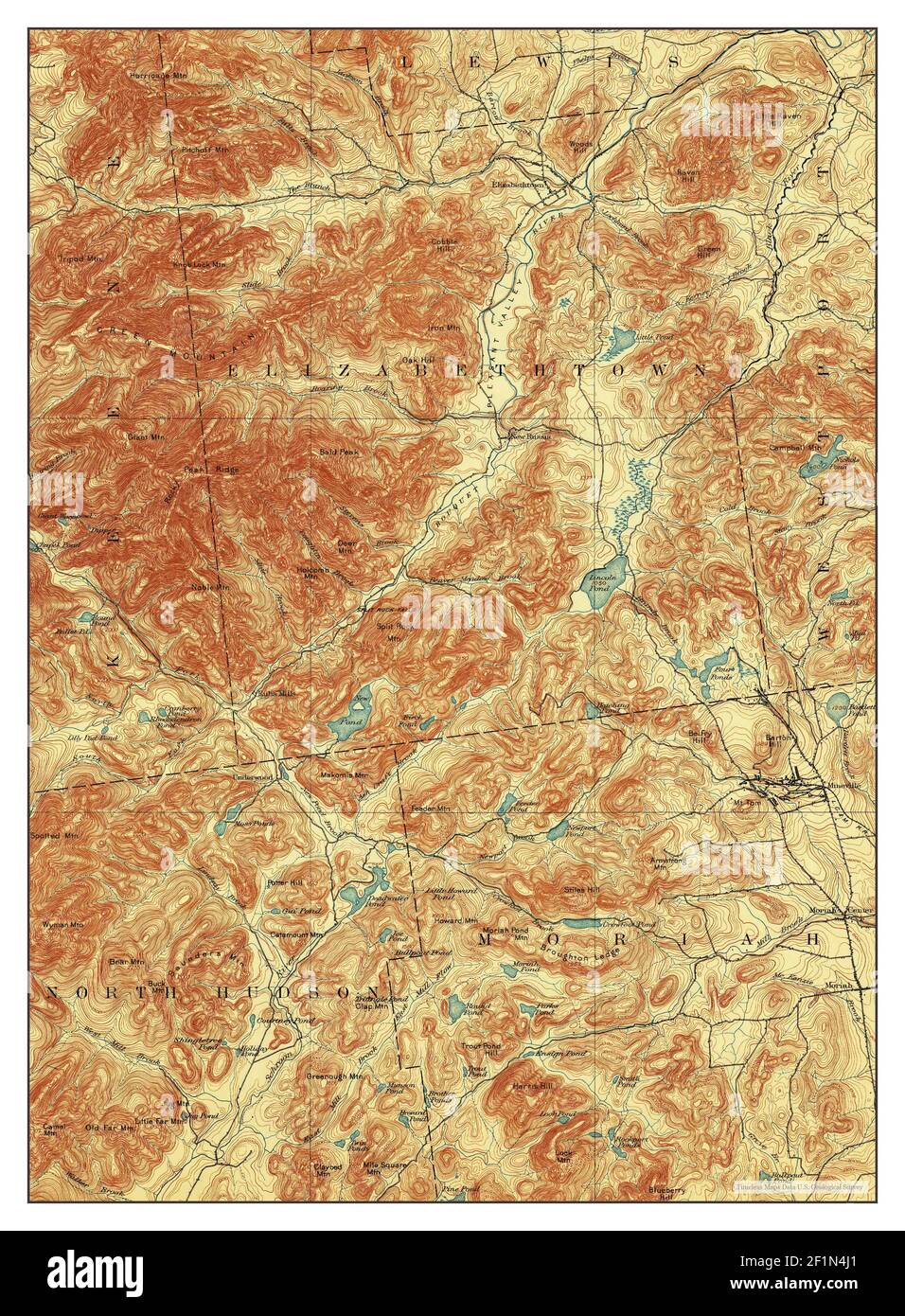 Map of elizabethtown new york hi-res stock photography and images - Alamy