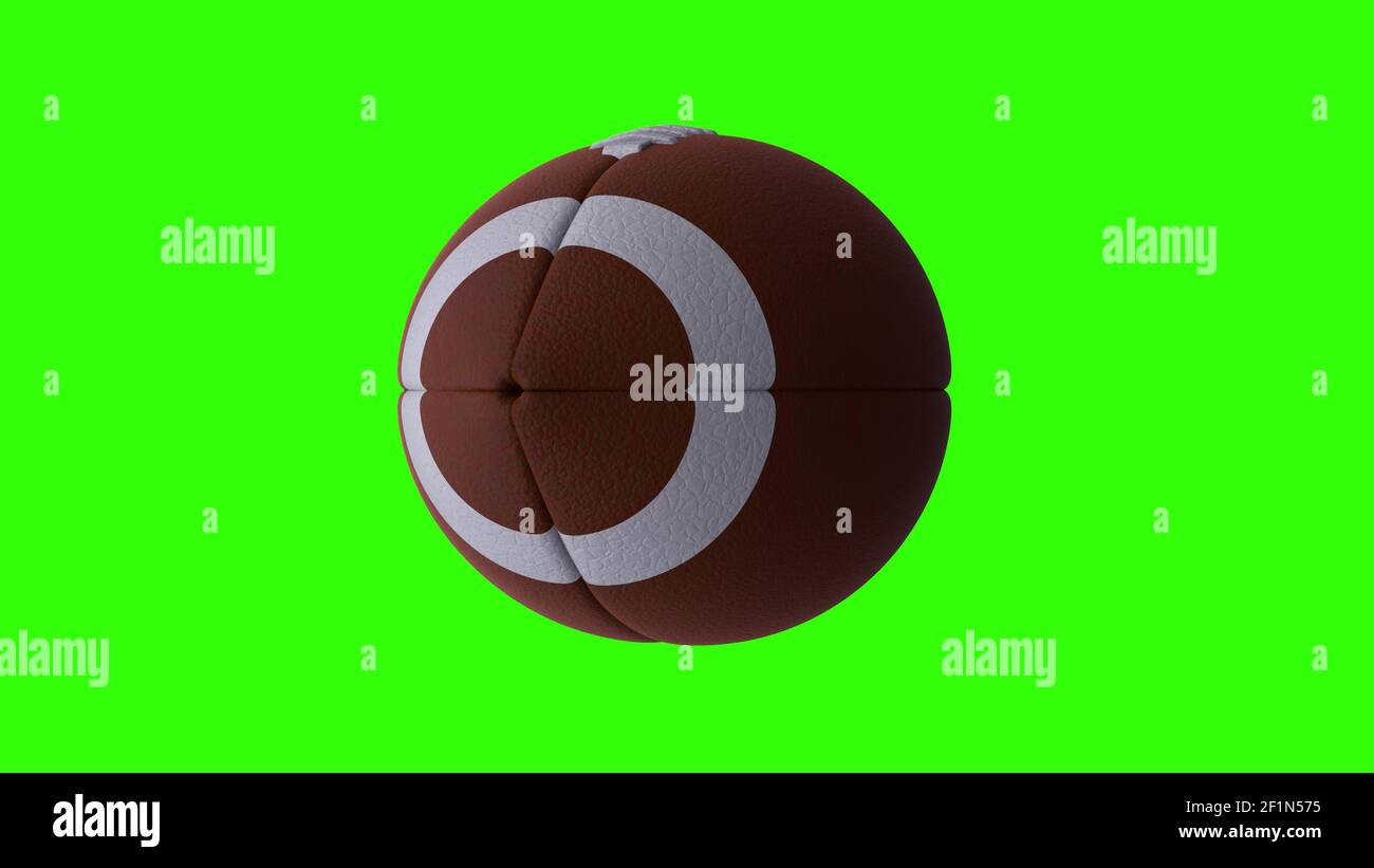 Beautiful Rugby Ball on a green screen - chromakey background, 3d ...