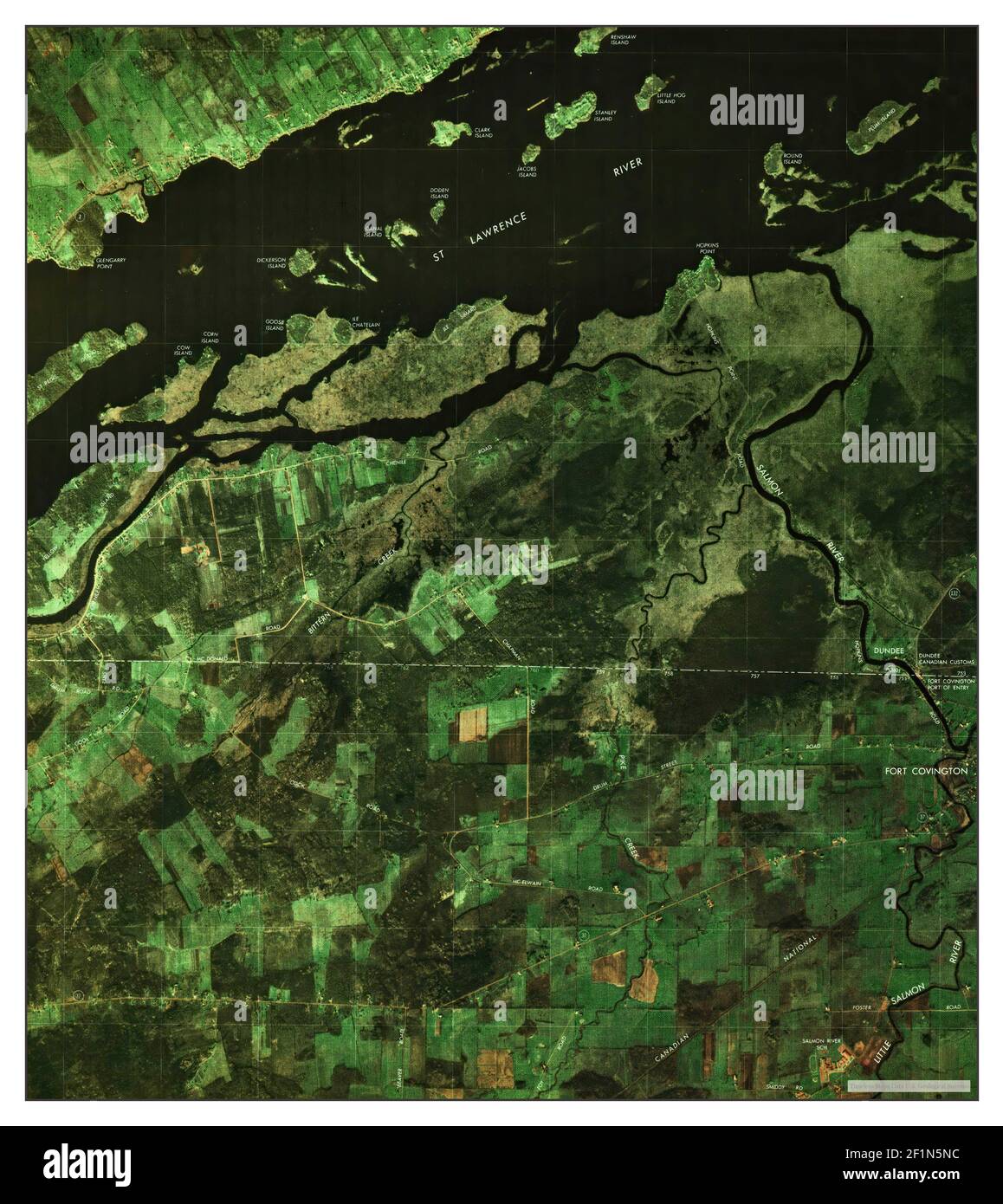 Fort Covington Port of Entry, New York, map 1977, 1:25000, United ...
