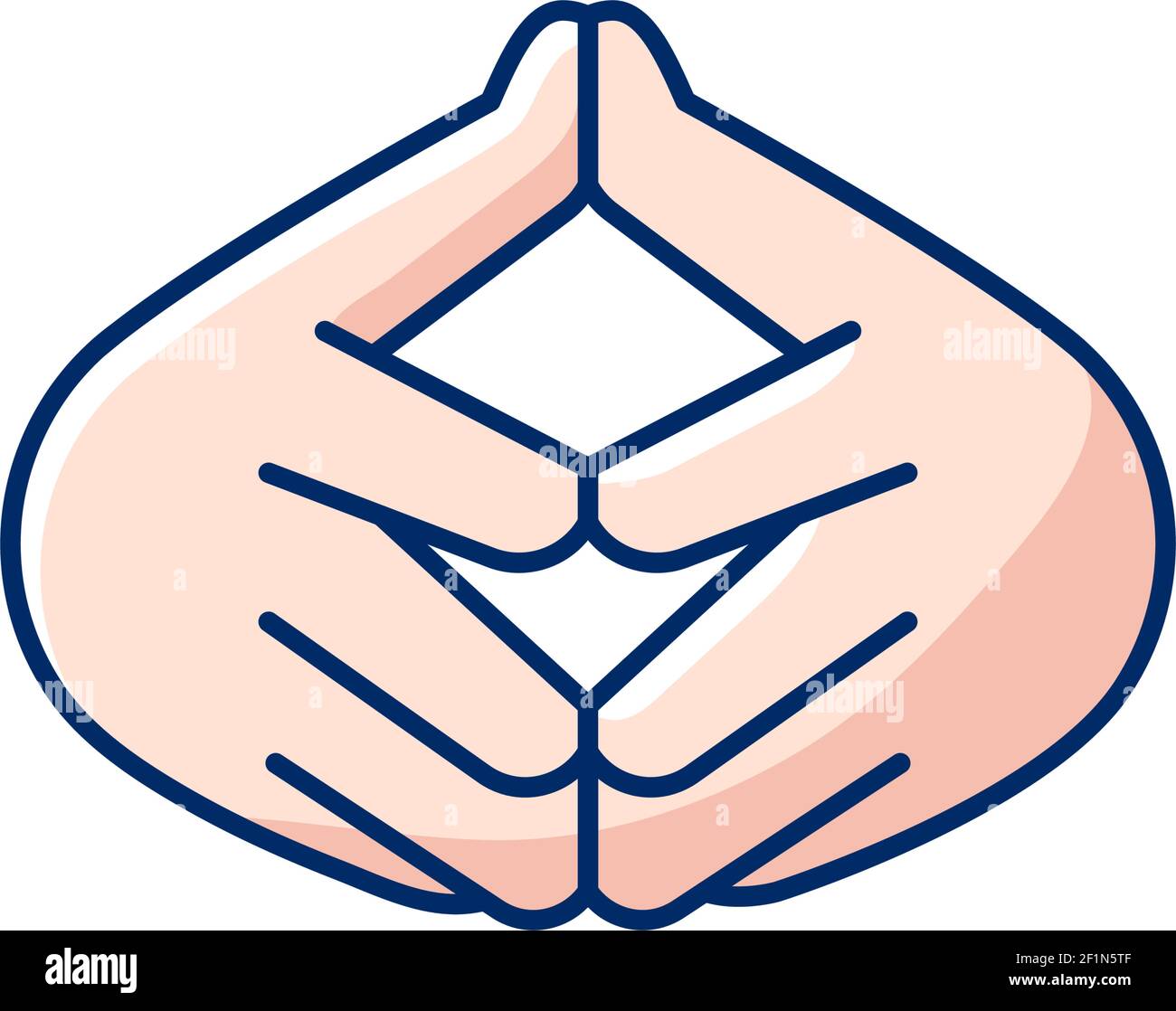 Steeple hand gesture RGB color icon Stock Vector Image & Art - Alamy