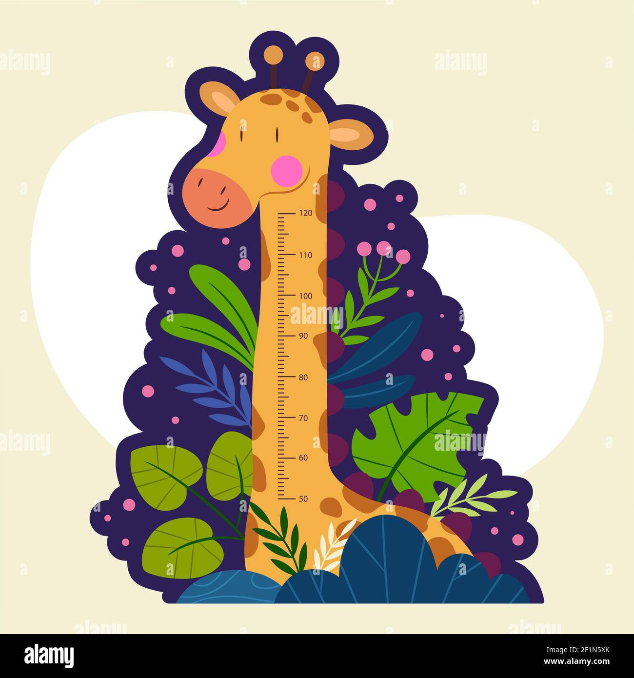 Cute cartoon height meter Vector illustration Stock Vector Image & Art ...