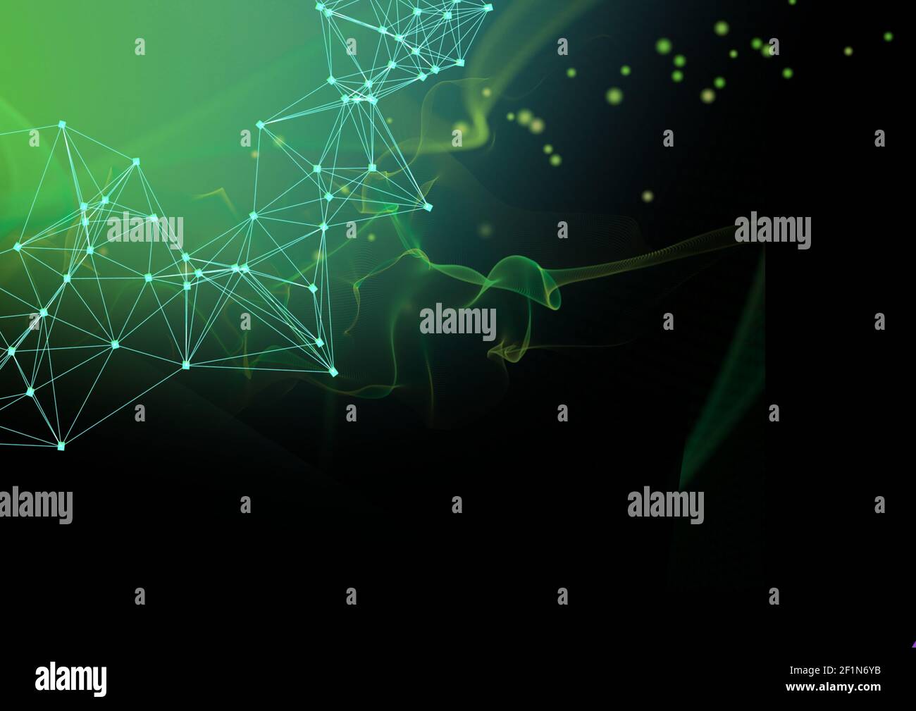 Network of connections against digital wave on black background Stock ...