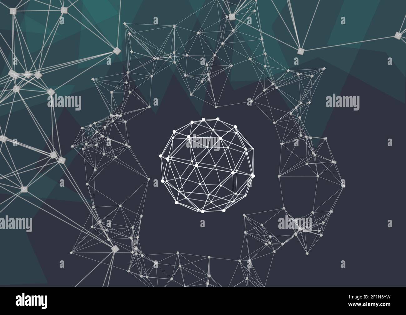 Globe Of Network Of Connections Against Plexus Networks On Black