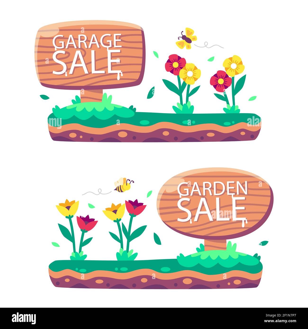 Cartoon yard sign Vector illustration Stock Vector Image & Art - Alamy