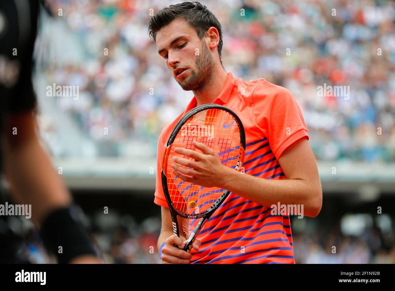Quentin Halys (FRA) during the French Tennis Open at the Roland Garros ...
